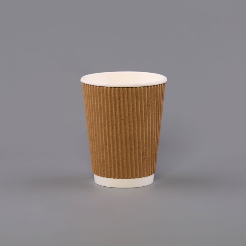 12oz Kraft Ripple Cups